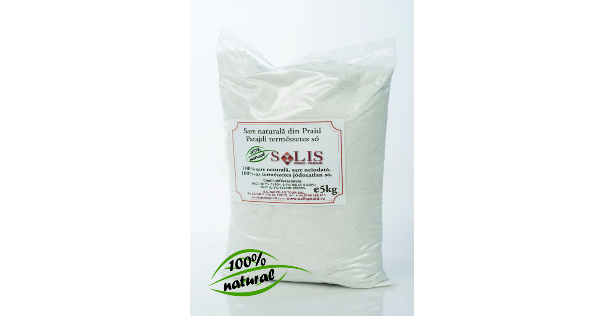 Sare naturală din Praid 5kg | Sare de baie